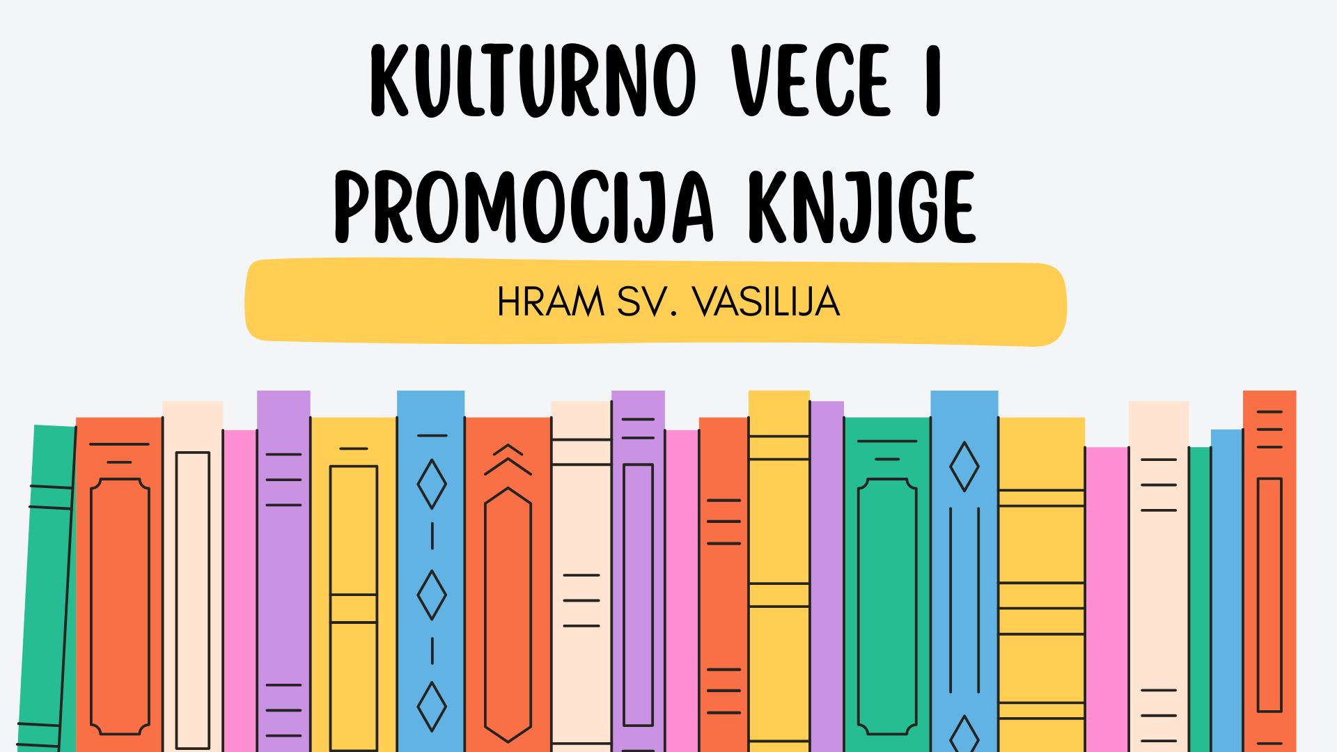 Kulturino vece i promocija knjige u Hramu sv. Vasilija, Lake Forest